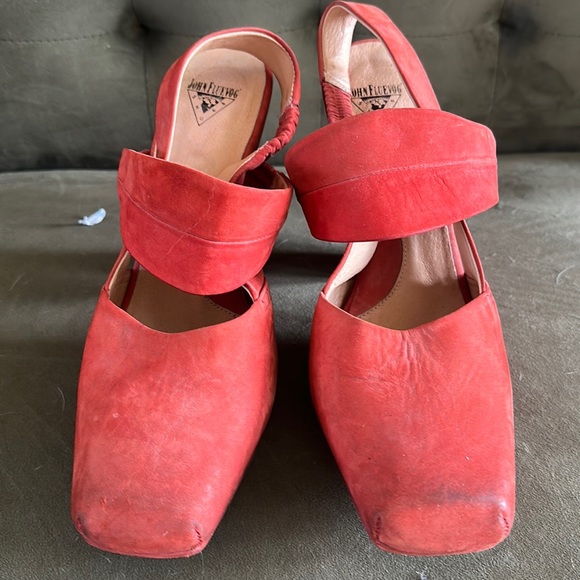 John Fluevog | Shoes | Fluevog Starboards In Redorange Color Way | Poshmark